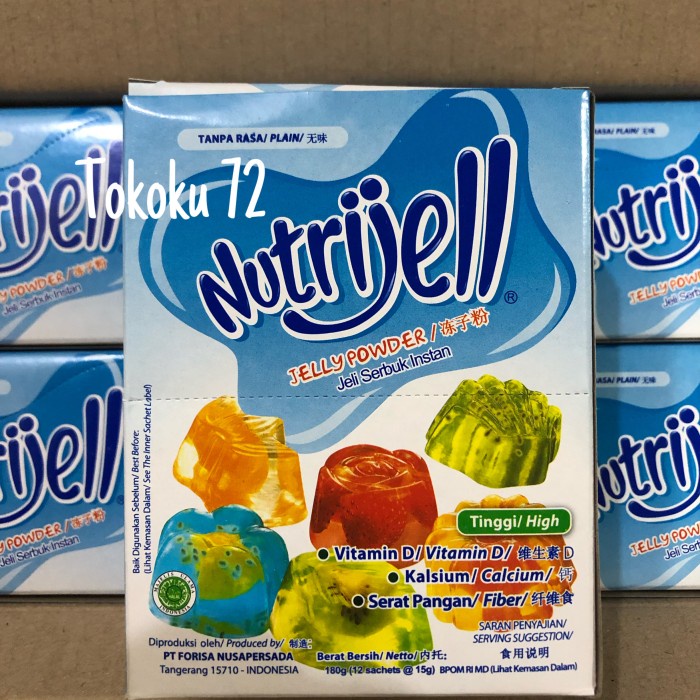 Jual Nutrijell Jelly Plain 15 gr per box isi 12 pcs | Shopee Indonesia