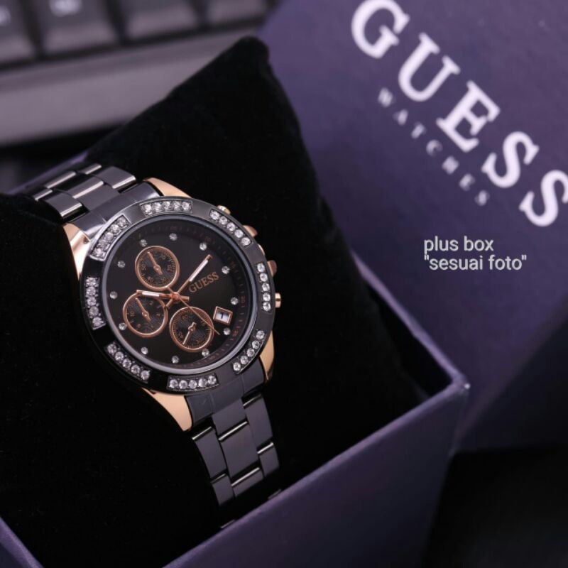 Jual Promo Jam Tangan Wanita Guess Rantai Stainless LS190 Chrono Off ...