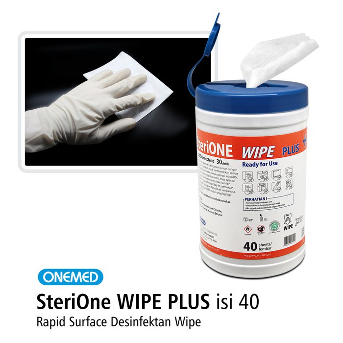 Jual SteriOne Wipe Plus With Canister Onemed 40 Lembar | Shopee Indonesia