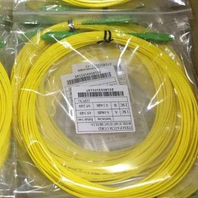Jual 20m Patchcord SC Apc - SC Apc Fiber Optic Patch Cord SC-SC Patch ...