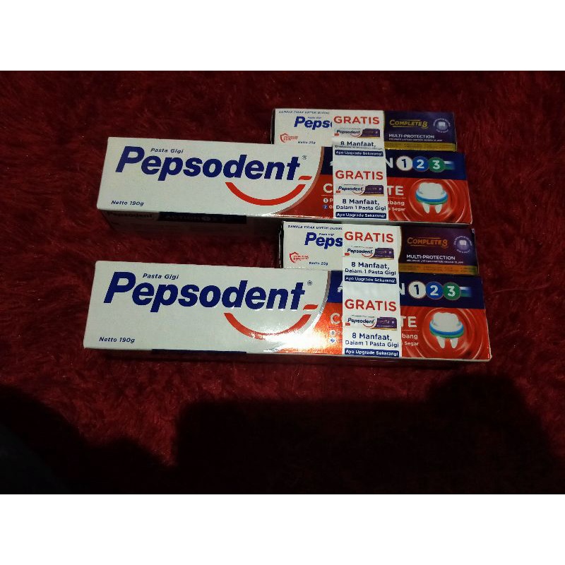Jual Pepsodent action 123 complete 190gr Free Pepsodent complete 25gr ...