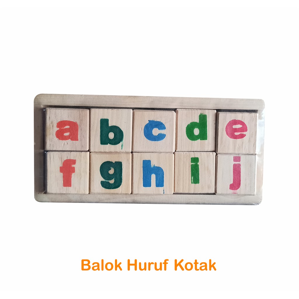Jual Balok Abjad Kotak Natural | Shopee Indonesia
