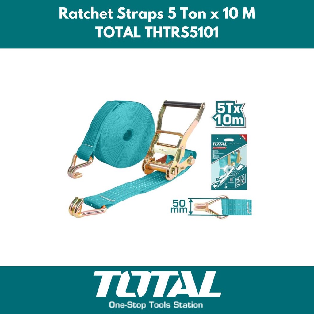 Jual Tali Strap Tali Pengikat Barang Ratchet Straps 5T-10m TOTAL ...