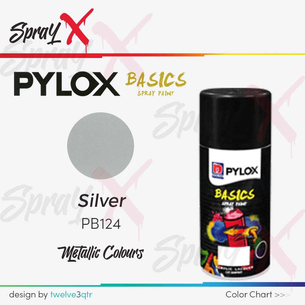 Jual PYLOX BASICS METALLIC SILVER 118 / PERAK STANDAR PB118 300ML - CAT ...