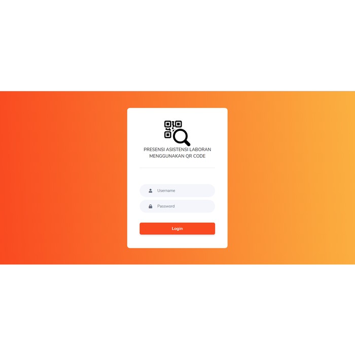 Jual Aplikasi Presensi Asisten Laboran Menggunakan Qr Code | Shopee ...