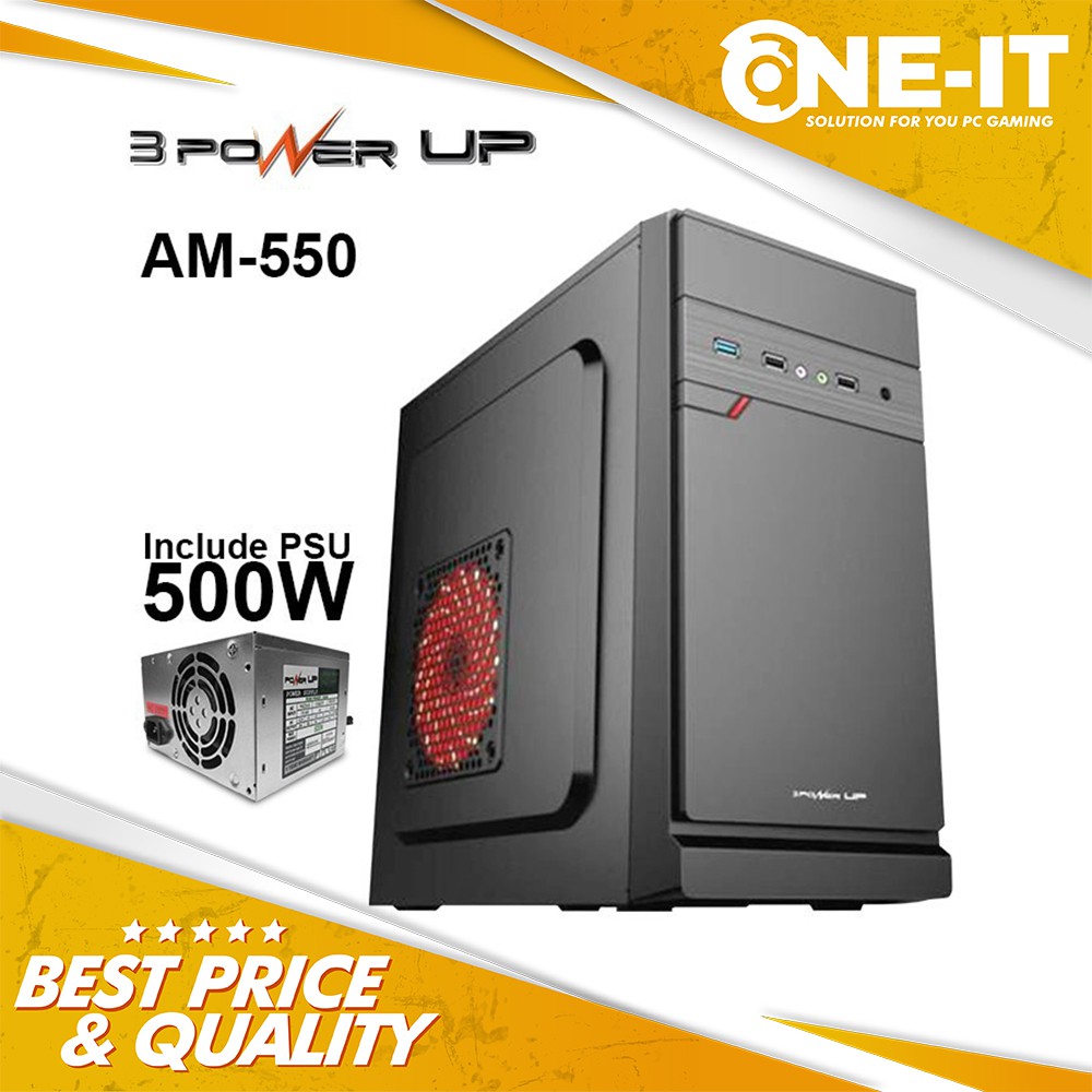 Jual Casing POWER UP AEROMAX include PSU 500W Micro ATX | Shopee Indonesia