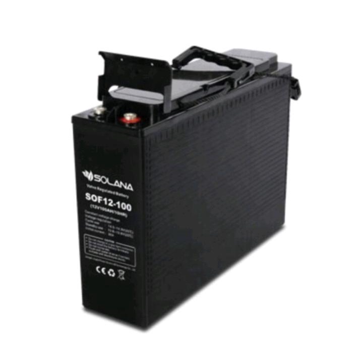 Jual Battery Solana Baterai Accu Aki Kering VRLA 12V 100AH Front Terminal 12v 100ah Indonesia ...