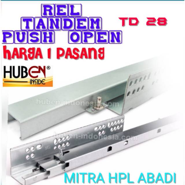 Jual Rel laci TANDEM HUBEN TD (28-30cm) PUSH OPEN TEKAN | Shopee Indonesia