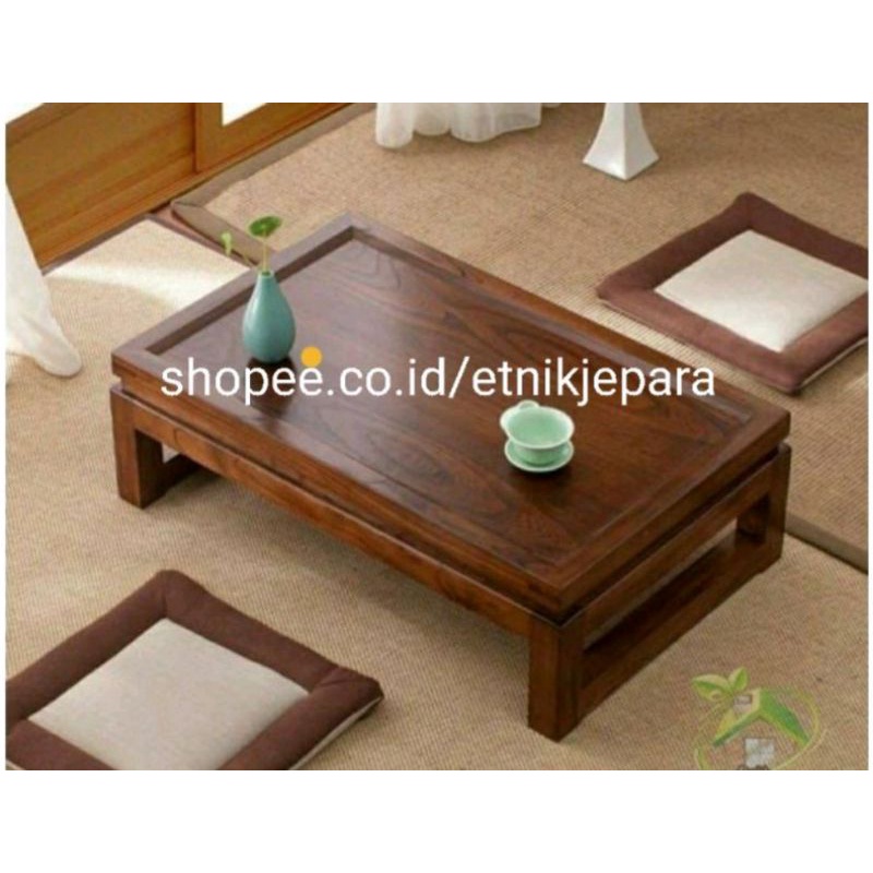 Jual meja lesehan jati meja kopi 180x80x35 | Shopee Indonesia