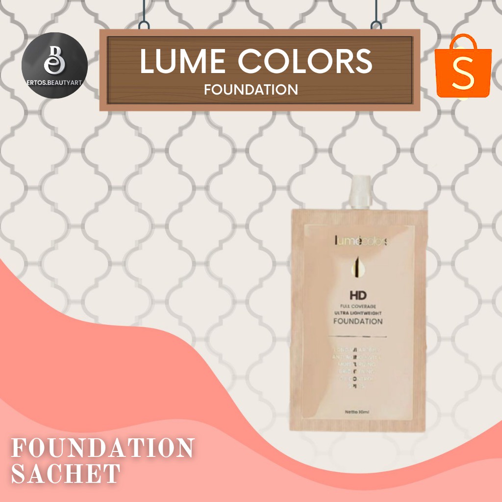 Jual Lumecolors HD Full Coverage Ultra Lightweight Foundation Sachet ...