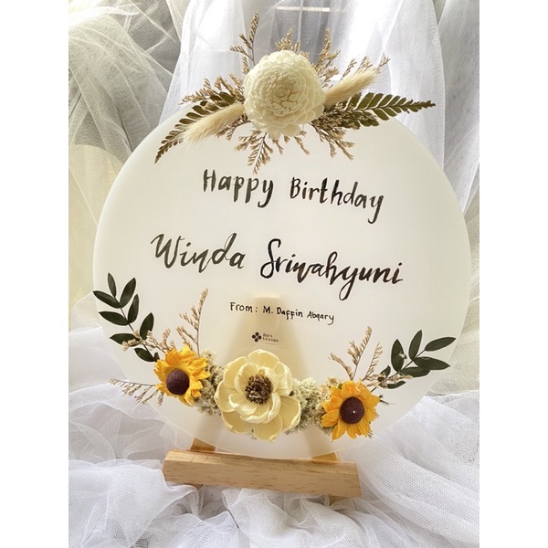 Jual Akrilik Ucapan Bunga Kering Indonesia Shopee Indonesia