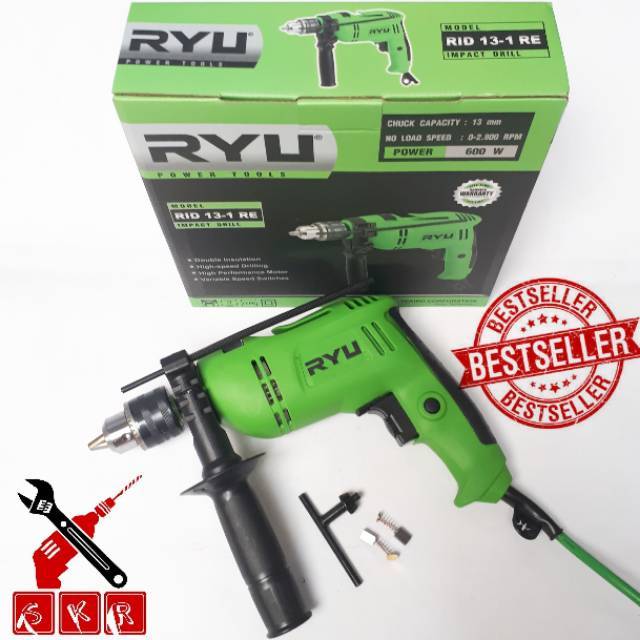 Mesin bor /impact drill 13mm RYU by TEKIRO type RID 13.1RE | Shopee ...