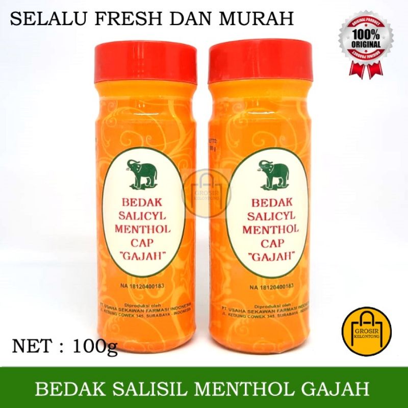 Jual BEDAK SALICYL MENTHOL CAP GAJAH 100% ORIGINAL Indonesia|Shopee ...