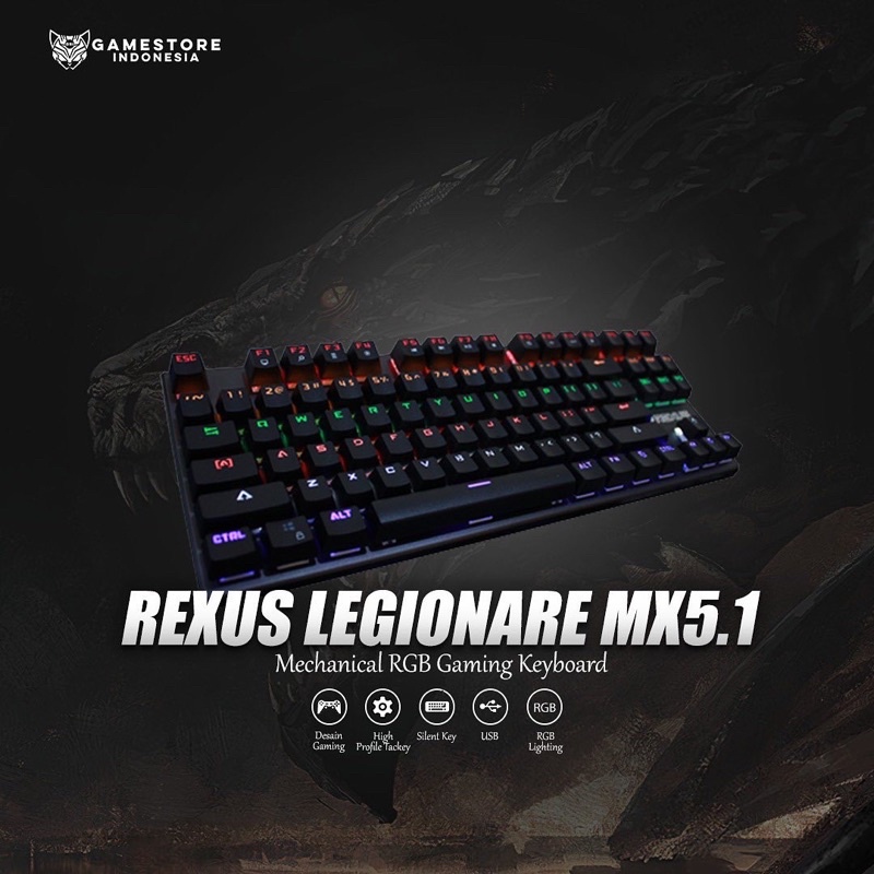 Jual REXUS Legionare MX5.1 TKL Mechanical Gaming Keyboard Original ...
