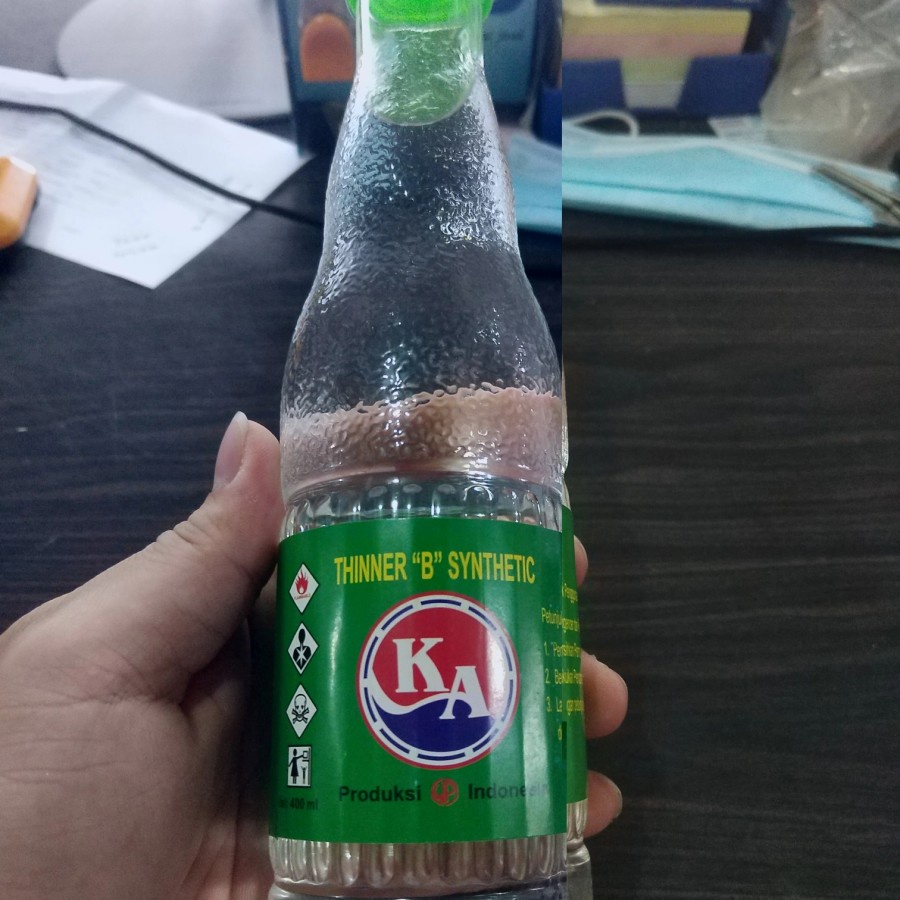 Jual Thinner Cairan Pengencer Cat Thiner Tinner Tiner Botol KA 400ml | Shopee Indonesia