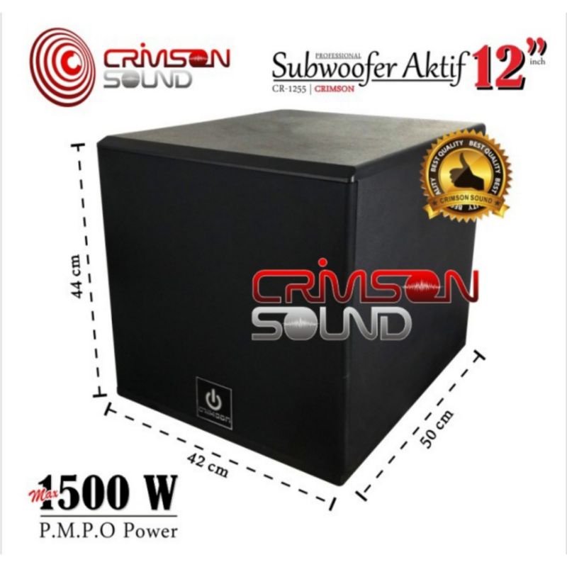 Jual DISTRIBUTOR SUBWOOFER CRIMSON 12 INCH AKTIF CR 1255 | Shopee Indonesia