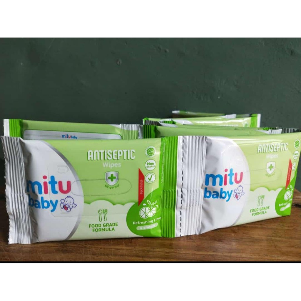 Jual Mitu baby antiseptic isi 4 sheet renteng | Shopee Indonesia
