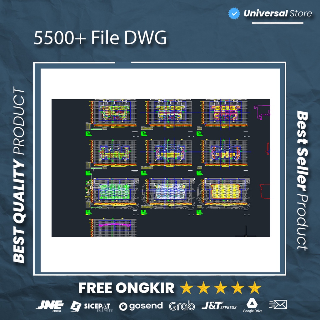 Jual Kumpulan 5500 File DWG Gambar Kerja Auto CAD Block Auto Desk