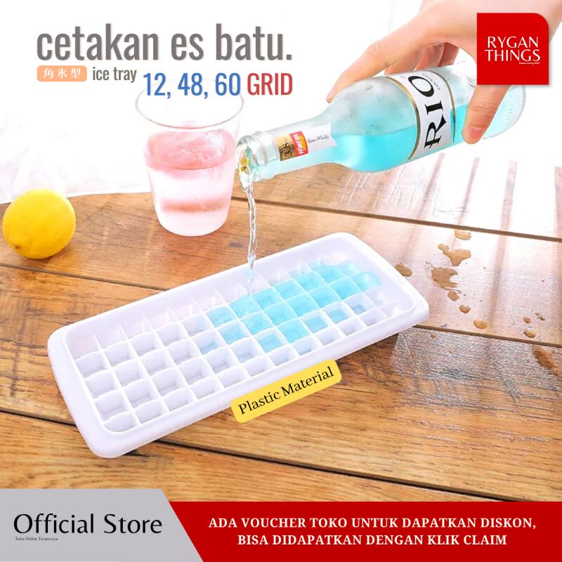 Jual Tempat Es Batu Cetakan Es Batu Kotak Model Grid Ice Tray 12 / 48 ...