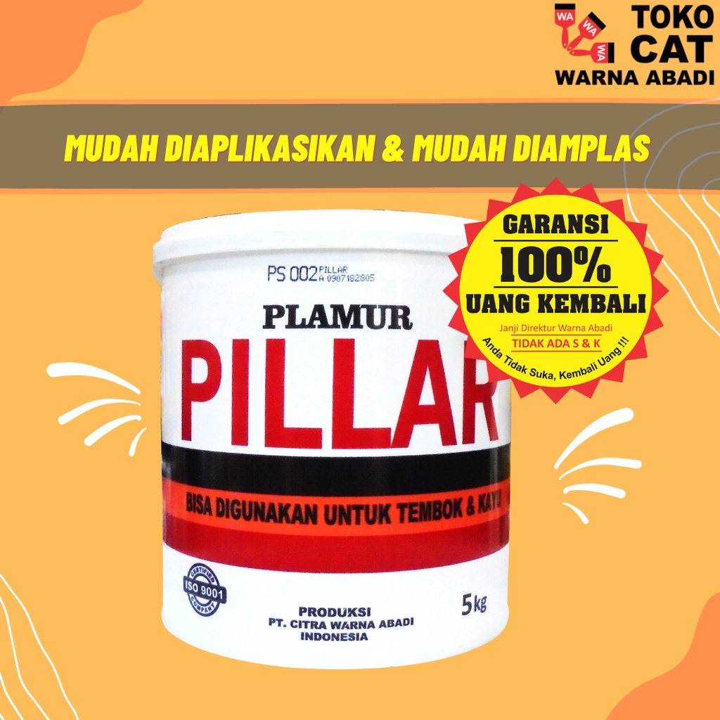 Jual PLAMIR / PLAMUR UNTUK TEMBOK PILLAR 5 KG Indonesia|Shopee Indonesia