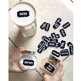 Jual Sticker Label Bumbu Dapur Anti Air 28 pcs Stiker Tempat Bumbu ...