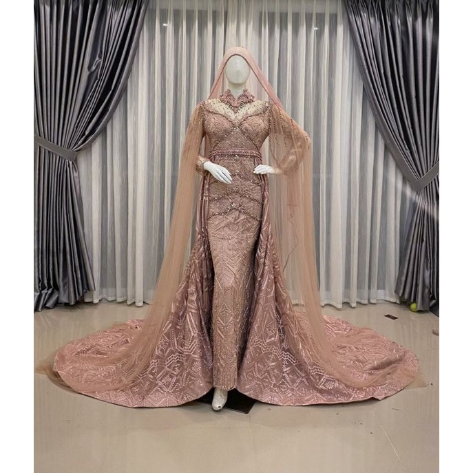 Jual GAUN PENGANTIN SLIM FULL PAYET PREMIUM / GAUN PENGANTIN SLIM ...