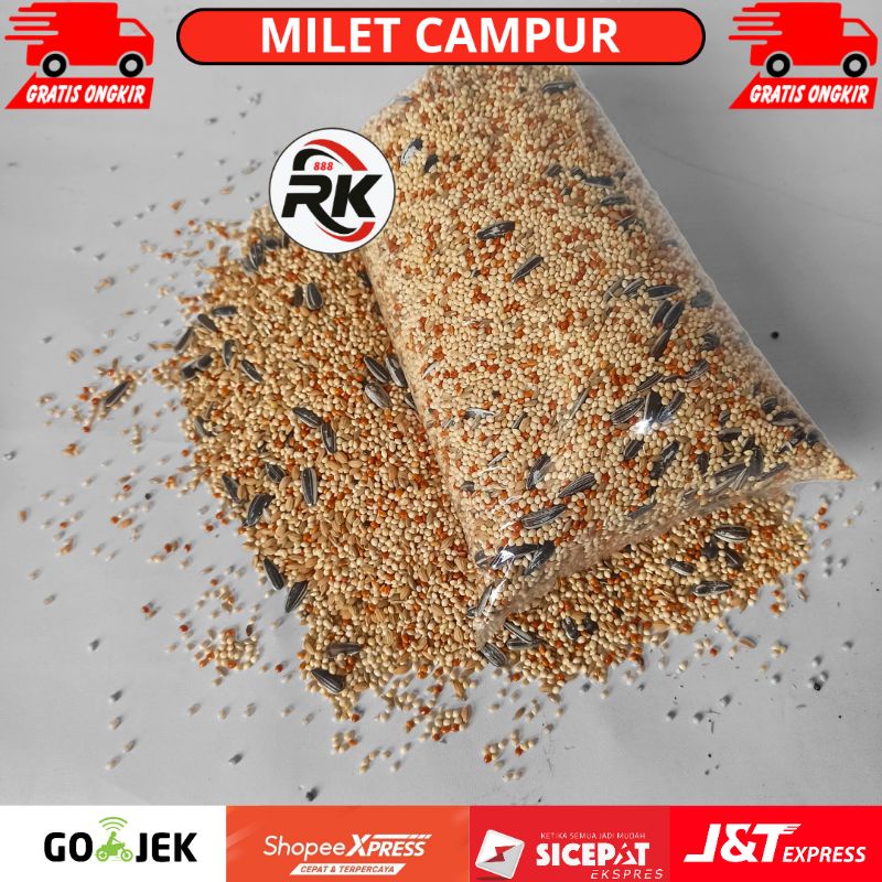 Jual MILET PUTIH CAMPUR MAKANAN BURUNG LOVEBIRD PALEK PARKIT PRUKUTUT ...