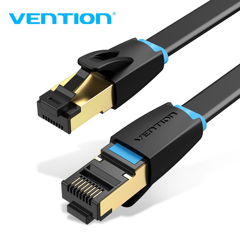 Vention Kabel Lan RJ45 Cat8 Cat.8 Gigabit 40Gbps SFTP Gold Ukuran 0.5m ...