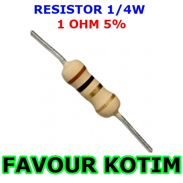 Jual RESISTOR 1 OHM 1/4 WATT 5% R 1/4 W 0.25W 5 PERSEN FVKOTIM | Shopee ...
