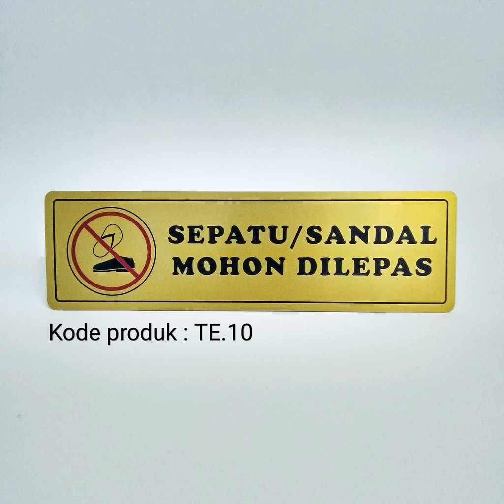 Jual Stiker Sticker Keterangan Sepatu/Sandal Mohon Dilepas Sign ...