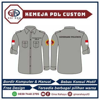 Jual Kemeja PDL / PDH Lengan panjang / pendek - Kemeja Bordir Desain Bebas - Seragam kerja ...