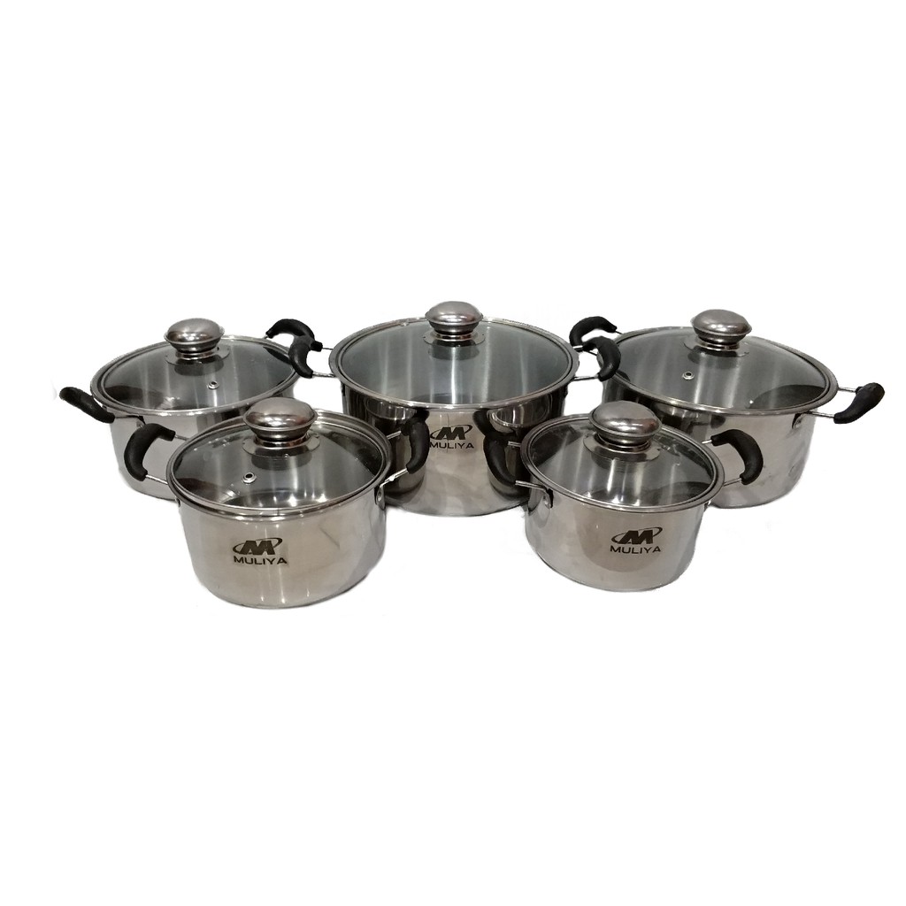 Jual Panci Set Stainless Steel 5 Pcs 16-24cm PROMO CUCI GUDANG | Shopee ...