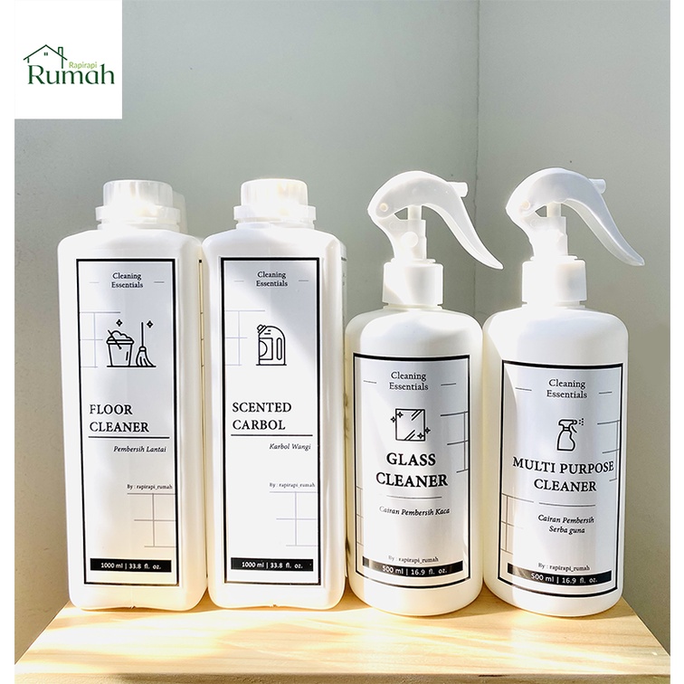 Jual Cleaning Organizer - Botol Isi Ulang Refill Putih White Aesthetic ...