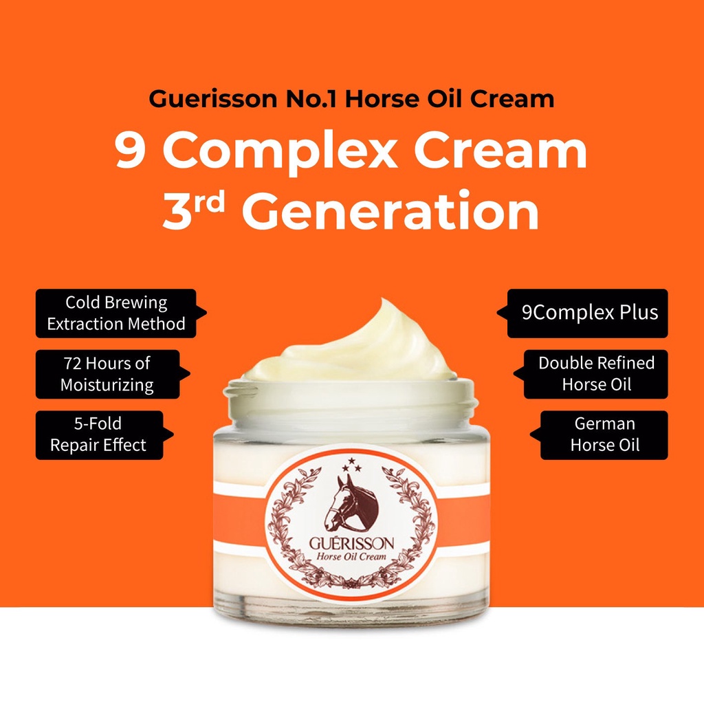 Jual 3RD GENERATION Guerisson Horse Oil 9 Complex Cream 70g | Shopee ...