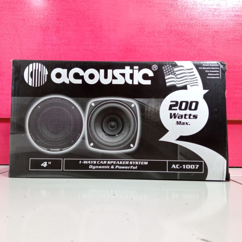 Jual Speaker Acoustic AC-1007 Speaker Mobil 4 inchi 200 Watt | Shopee ...