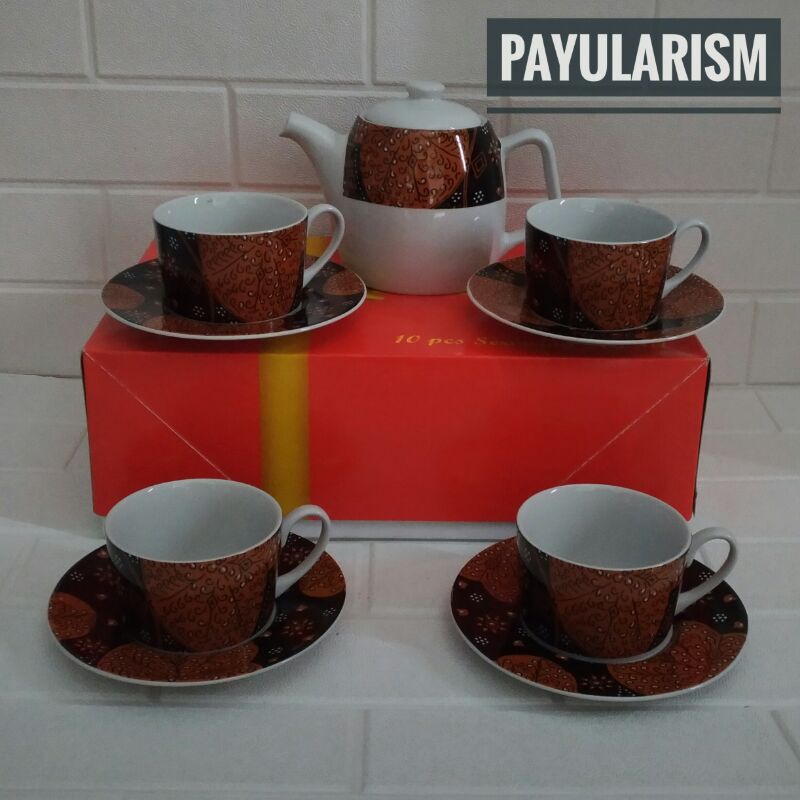 Jual KOPIN TEKO SET CANGKIR, TEA SET CAP PORSELEN, TEKO SET CANGKIR ...