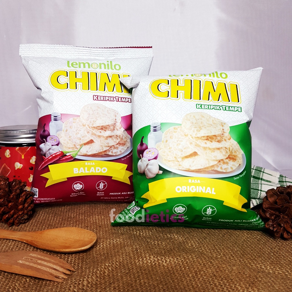 Jual Snack Cemilan Sehat - Lemonilo Chimi Keripik Tempe 50 gr Rasa ...