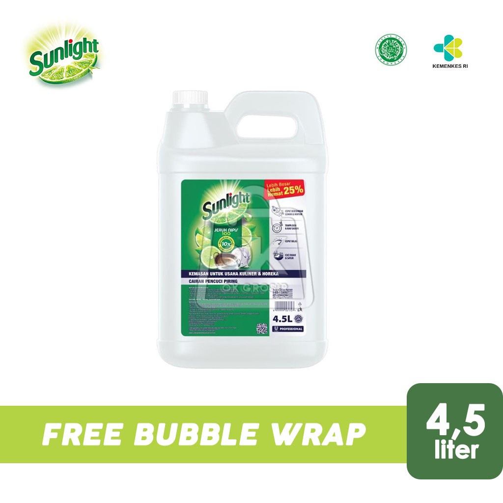 Jual Sunlight Sabun Cuci Piring Jeruk Nipis Professional (Jerigen 4,5 Liter) | Shopee Indonesia