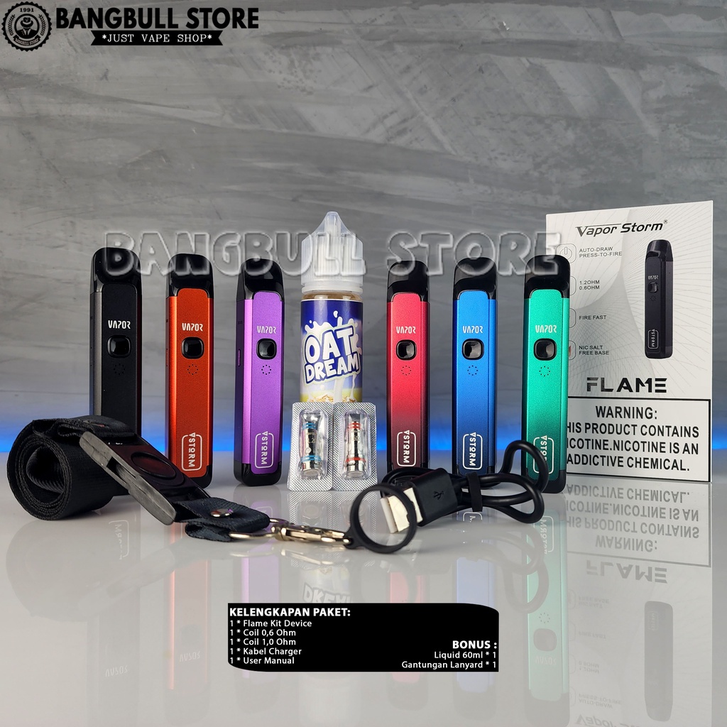 Jual Original Vapoor Storm Flame Kit PodKit 25W Vapee Siap Pakai ...