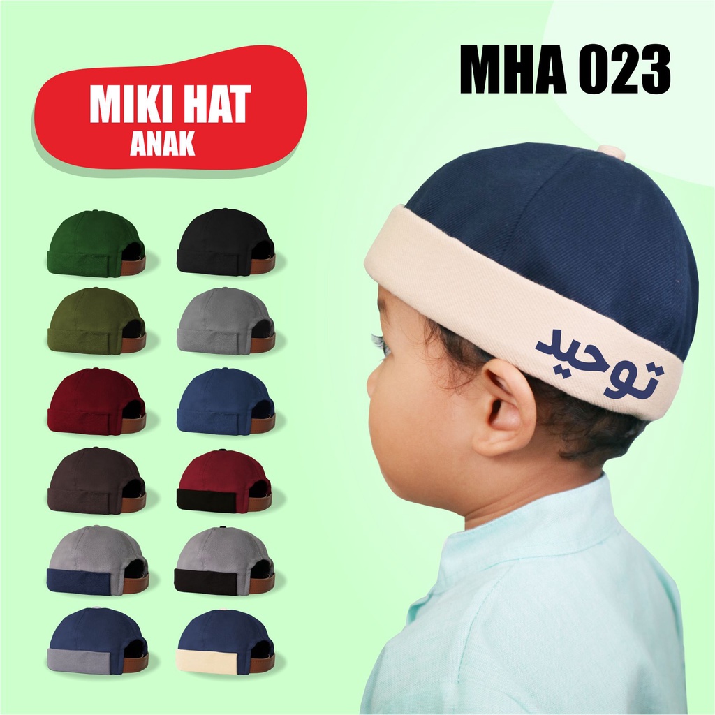 Jual Peci Anak Miki Hat Kopiah Uas Kopyah Polos Desain Kaligrafi Tauhid ...