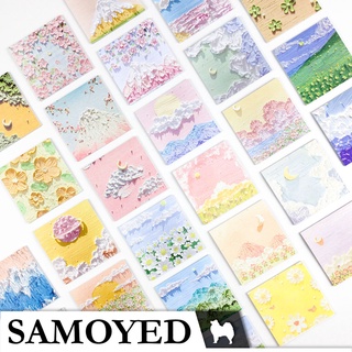 Jual Kertas Memo Tempel / Sticky Notes Pad Motif 3D Lukisan Alam Cat ...