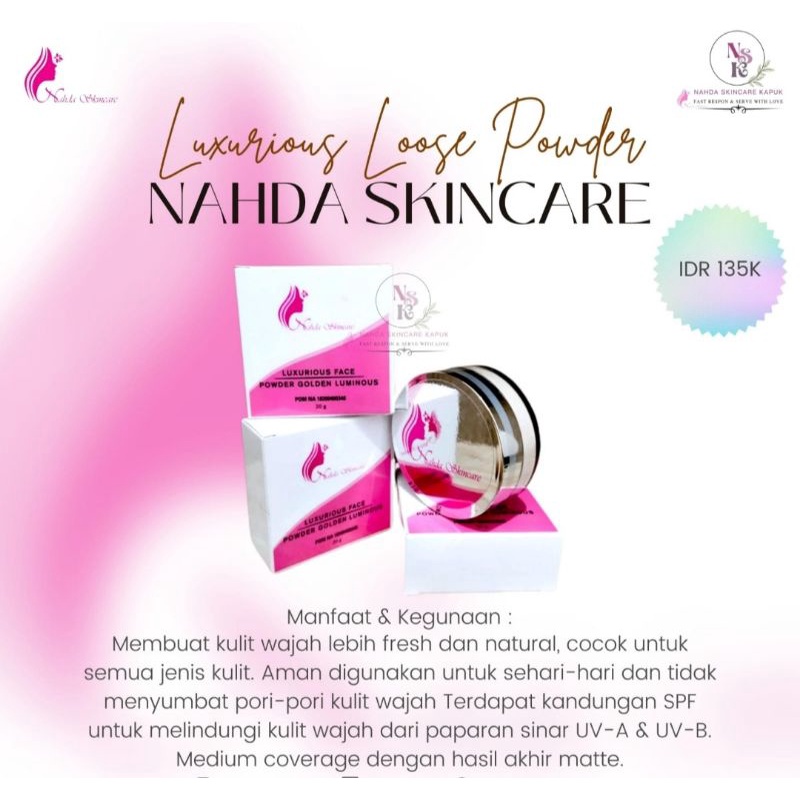 Jual Nahda Skincare Luxurious Loose Powder 100% Original | Shopee Indonesia Jual Nahda Skincare Luxurious Loose Powder 100% Original | Shopee Indonesia