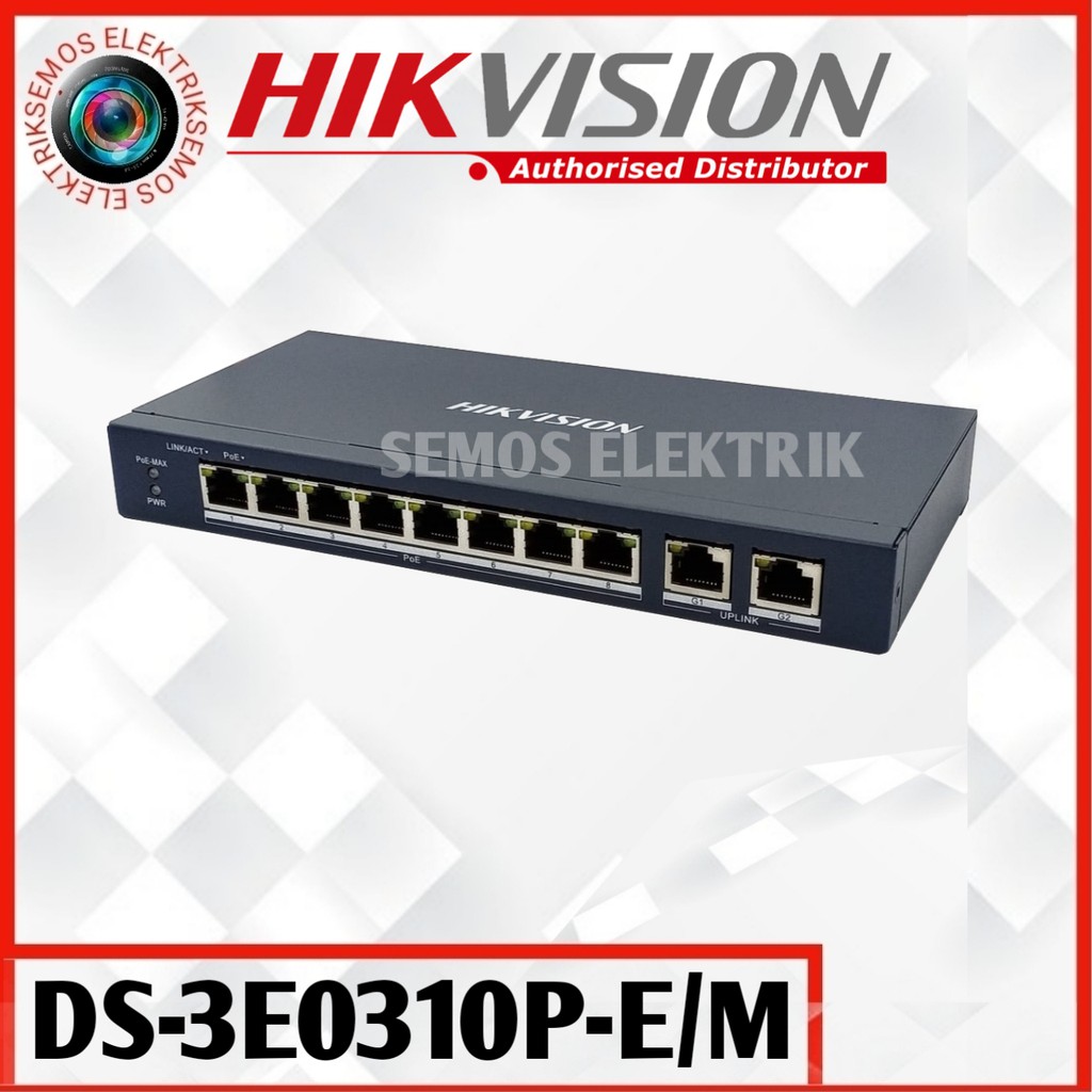 Jual SWITCH POE HIKVISION DS-3E0310P-E/M 8 PORT POE+2 PORT UPLINK ...