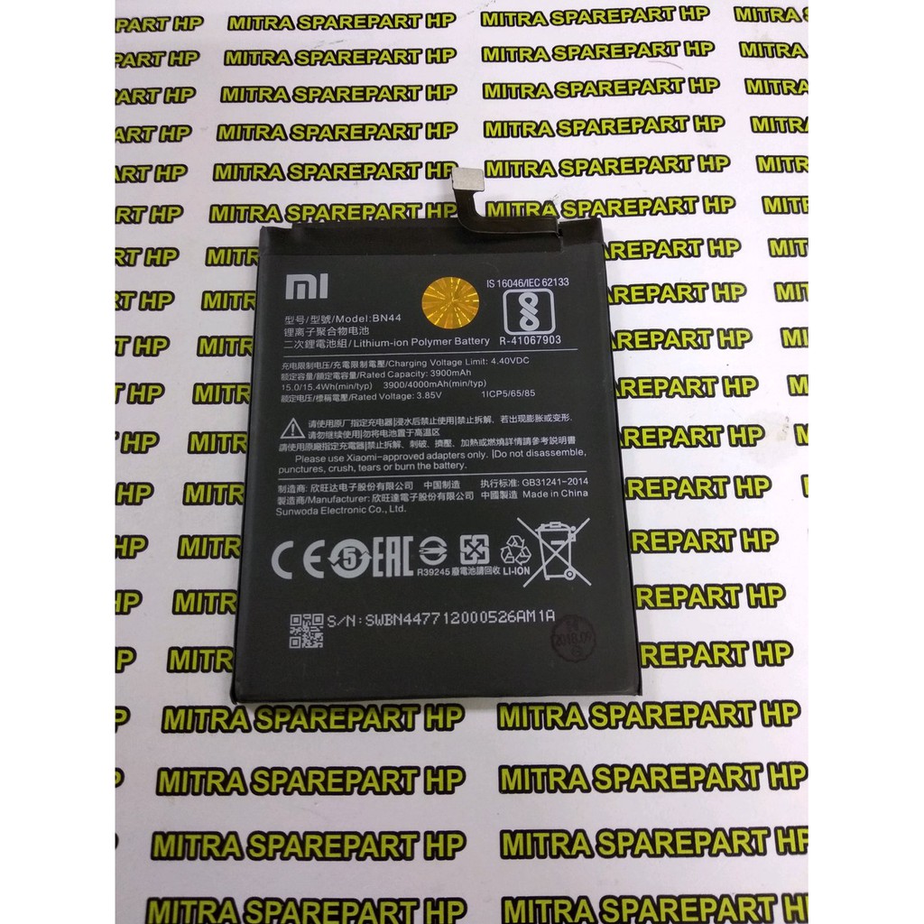 Jual BATERAI BATERE BATTERY XIAOMI REDMI 5 + 5 PLUS BN44 BN 44 ORIGINAL ...