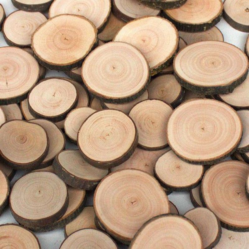 Jual WOOD SLICE RUSTIC 7-9 cm ,HIASAN DINDING , hantaran ,potongan ...