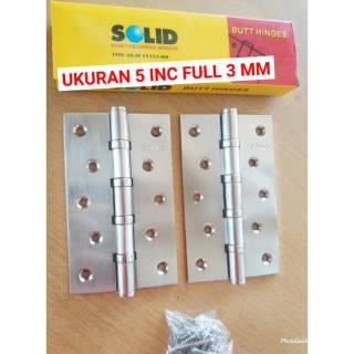Jual Engsel solid Ek. 09 5x3x3 4 BB, engsel 5 inc solid, engsel pintu ...