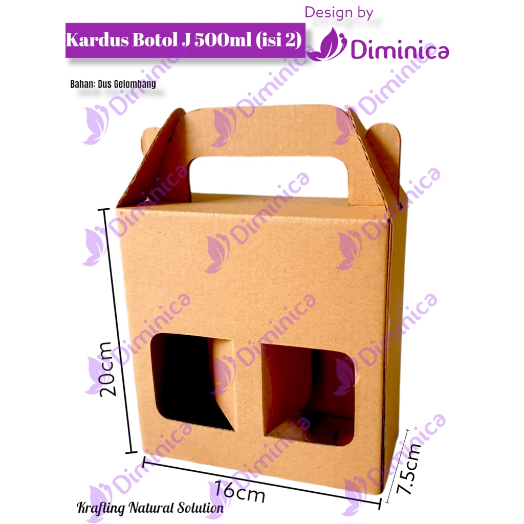 Jual Kardus Kemasan Botol Minuman J500ml/Kardus Hampers Botol bulat ...