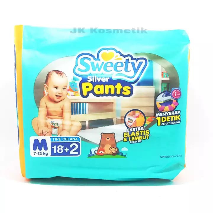 Jual SWEETY SILVER FIT PANTS S18+2/ S32 / M18+2/ M30/ M38/ L18+2/ L28 ...