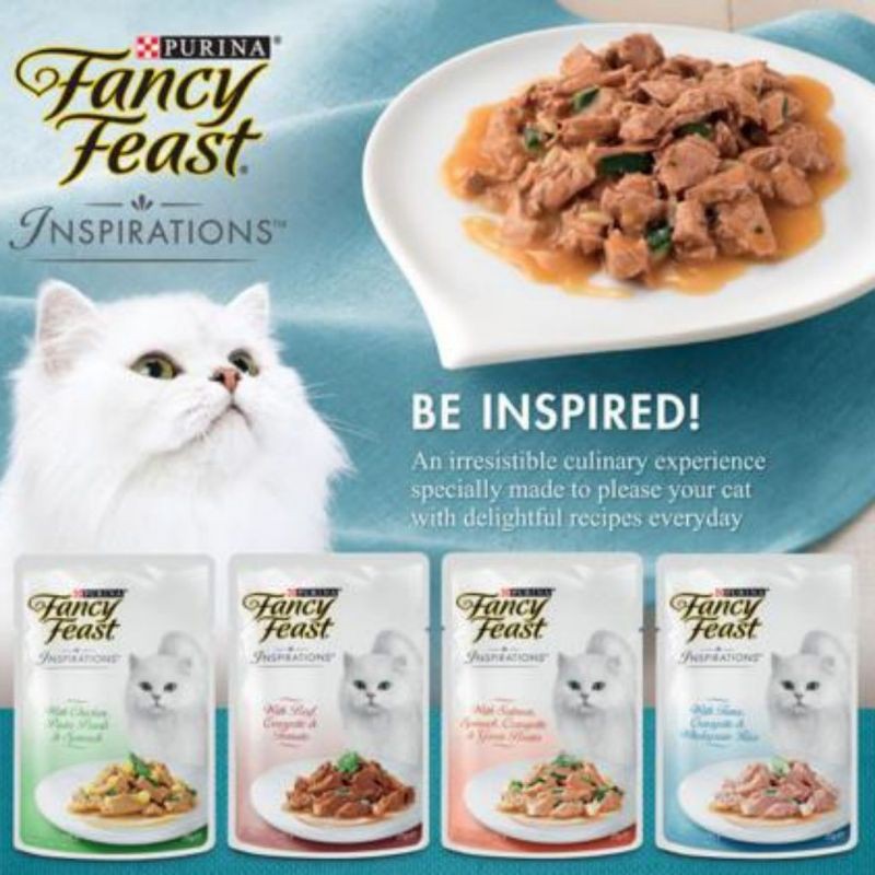 Jual PROMO Fancy Feast Pouch 1DUS Isi 12 Sachet Fancy Feast Sachet ...