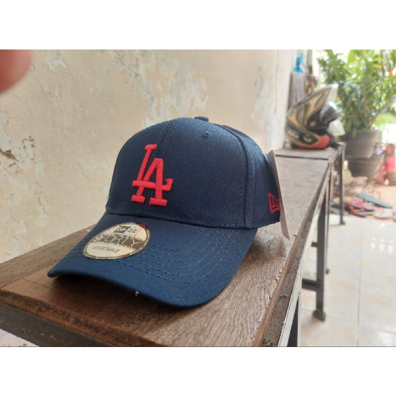 Jual Topi Mlb x New Era LA Navy Logo Merah Original Indonesia|Shopee ...